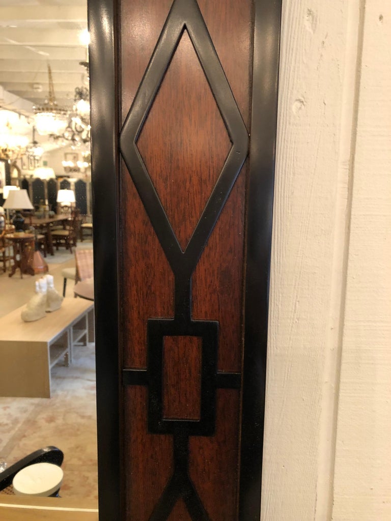 Handsome Mahogany and Ebonized Theodore Alexander Ellie Mirror For Sale ...