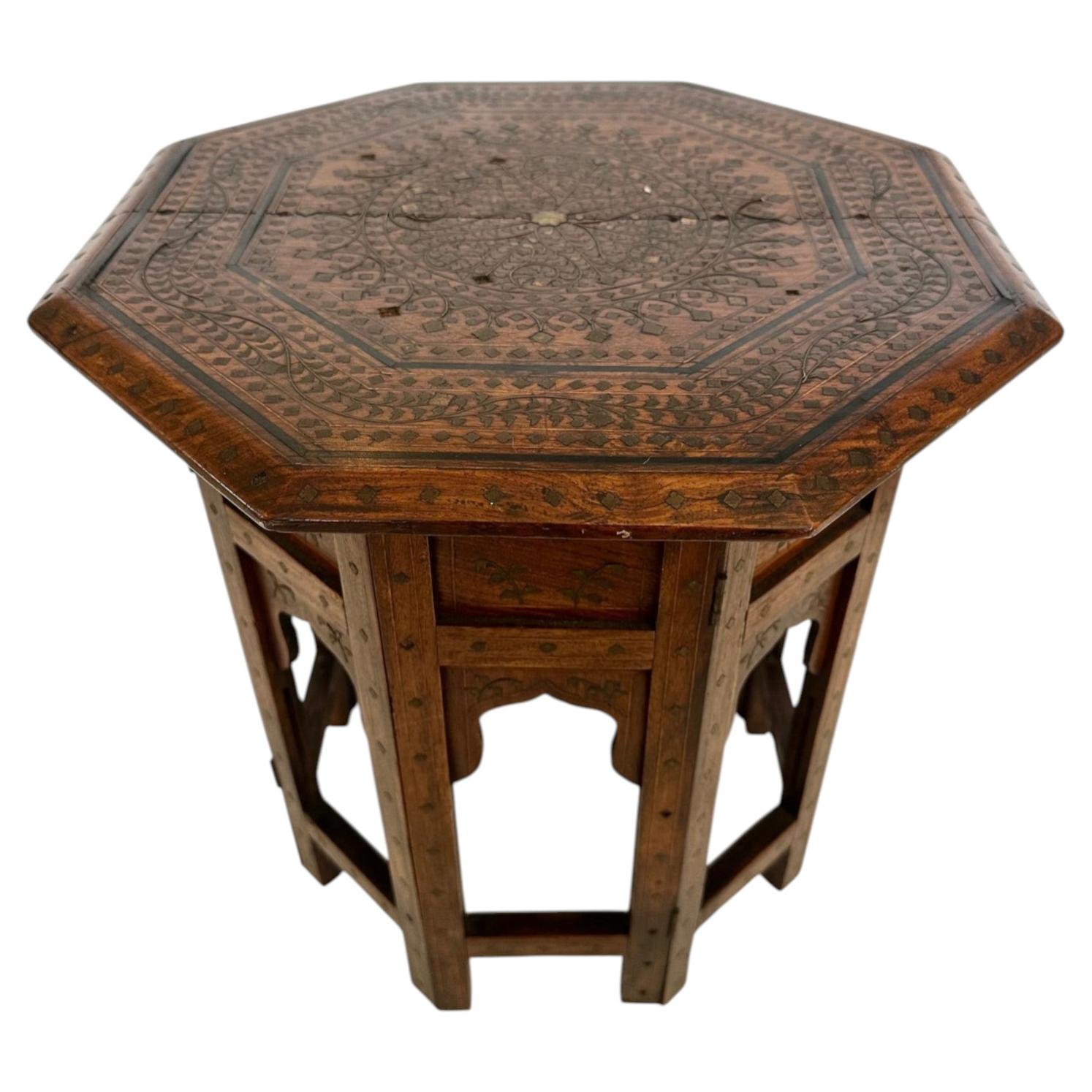 Anglo Indian Hoshiapur Octagonal table For Sale at 1stDibs