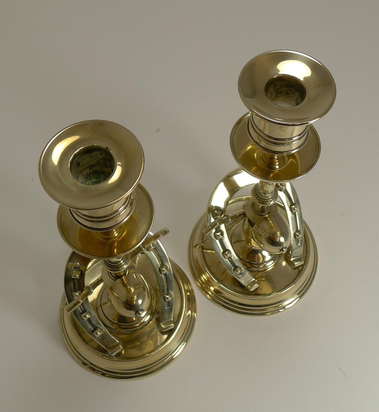 Handsome Pair of Antique Novelty Equestrian Candlesticks, circa 1890 at ...