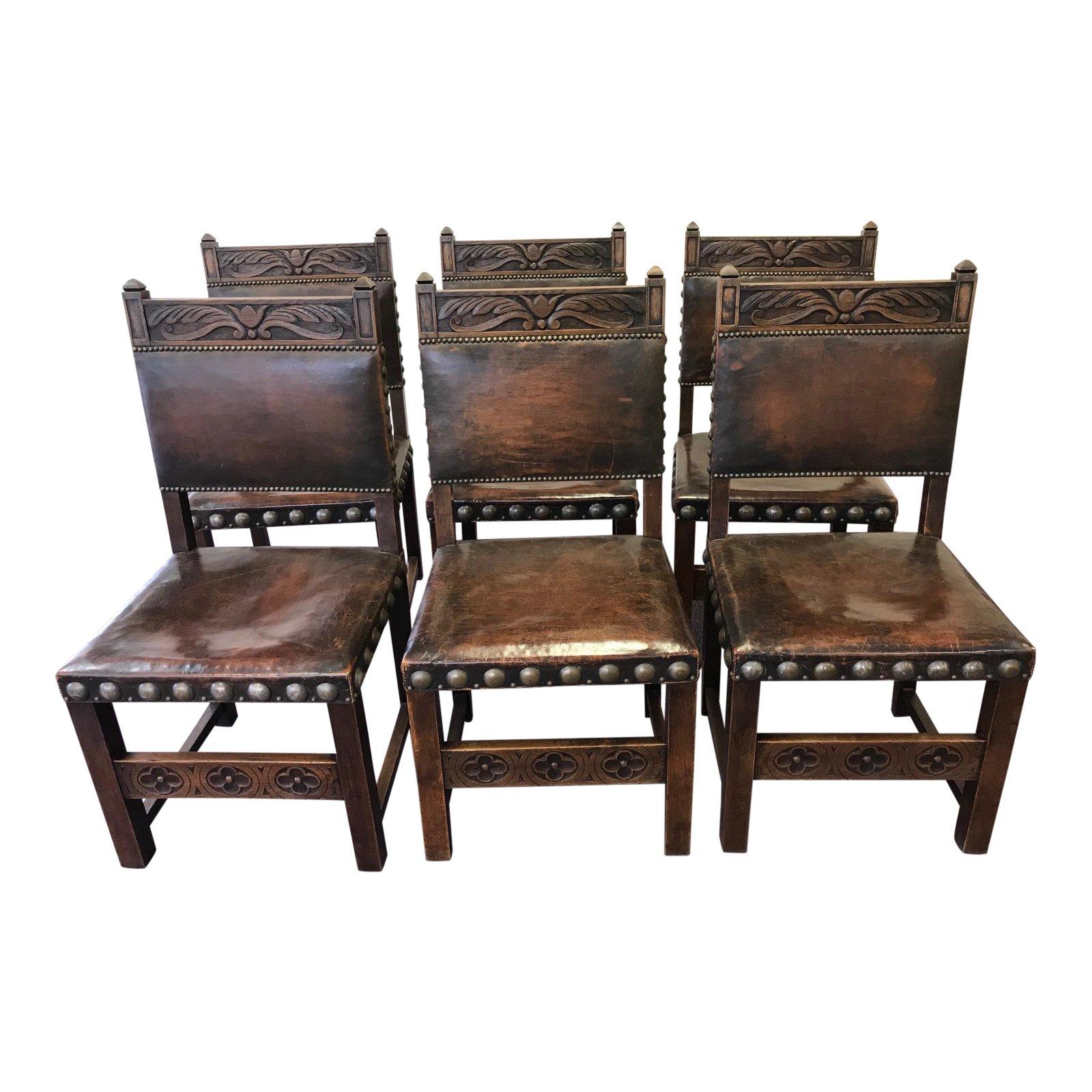 Medieval Dining Room Chairs - 7 For Sale at 1stdibs