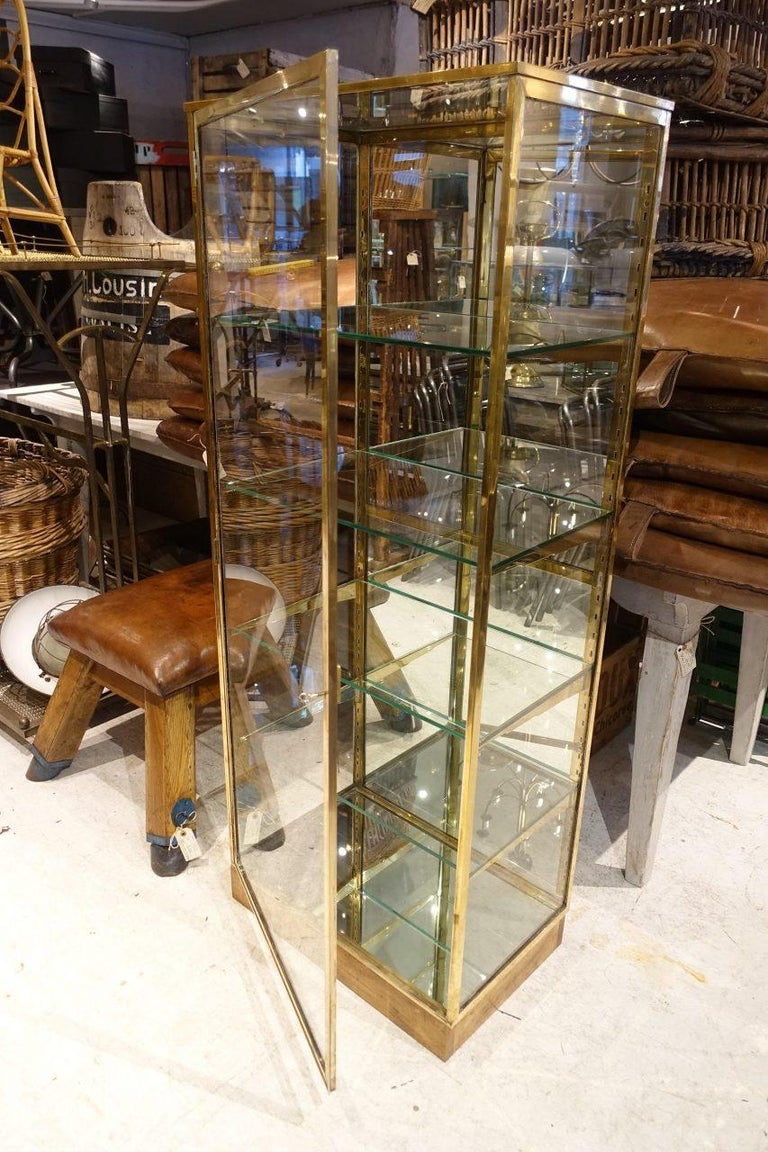 Handsome Vintage French Boutique Vitrine Display Unit at 1stDibs