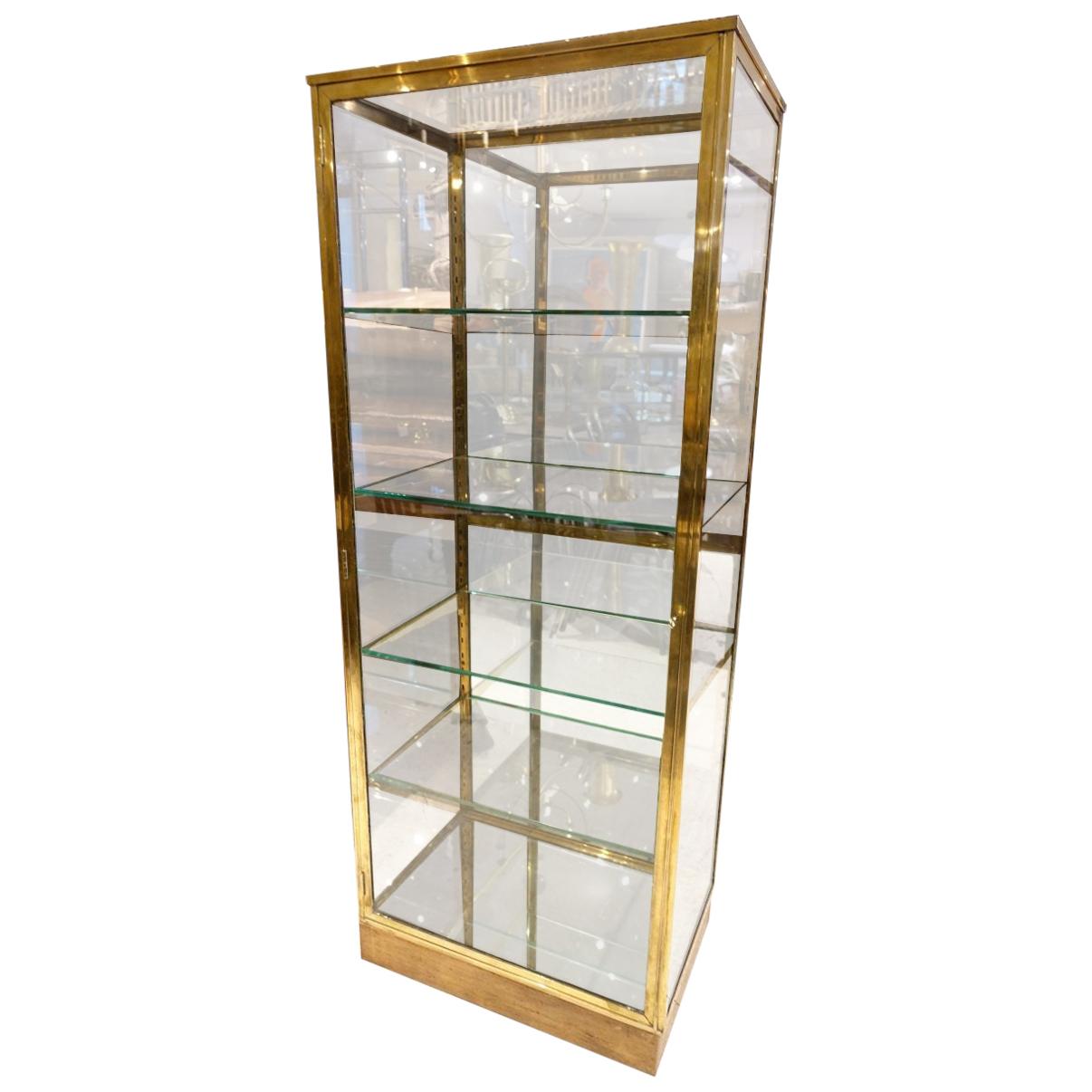 Handsome Vintage French Boutique Vitrine Display Unit at 1stDibs