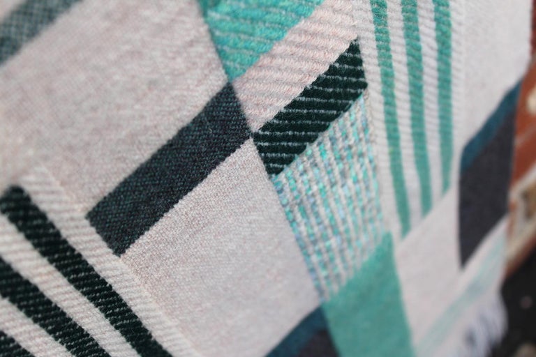 Handwoven Art Deco 'Altitude 100' Stripe Double Cloth Reversible ...
