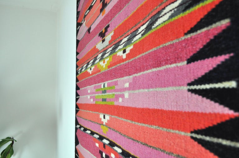 Handwoven Contemporary Scandinavian Wool Tapestry For Sale at 1stDibs