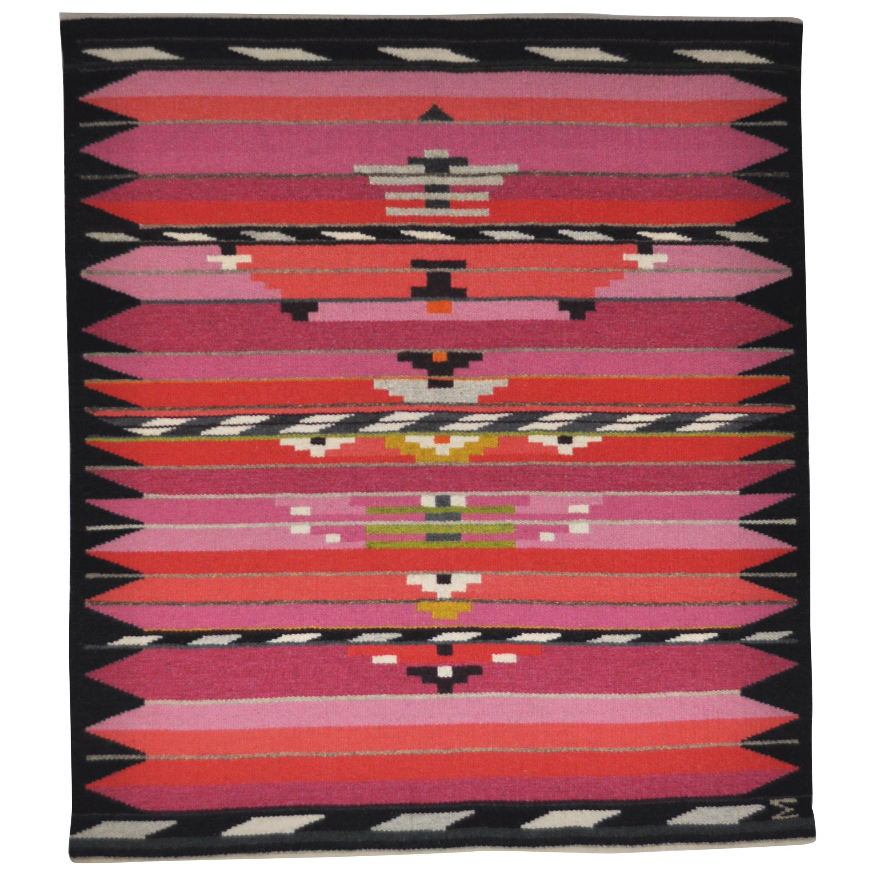 Handwoven Contemporary Scandinavian Wool Tapestry For Sale at 1stDibs