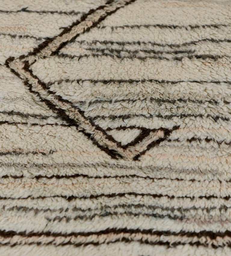 Handwoven Deep Pile Moroccan Style Rug For Sale at 1stDibs