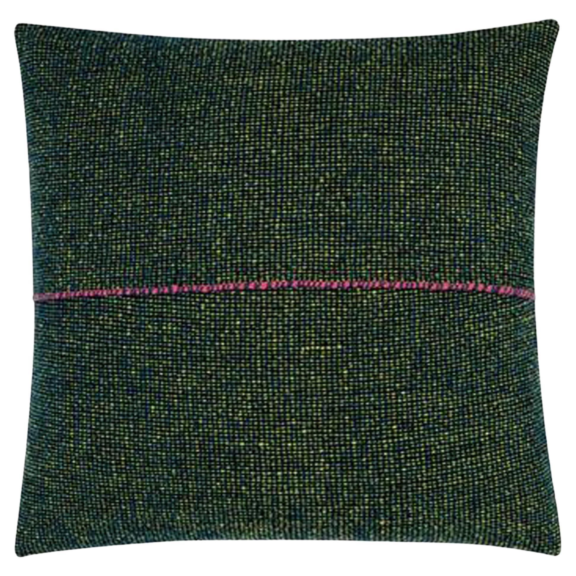 Handwoven Eco Friendly Green Wool Cushion, By Cristian Zuzunaga, Spain ...