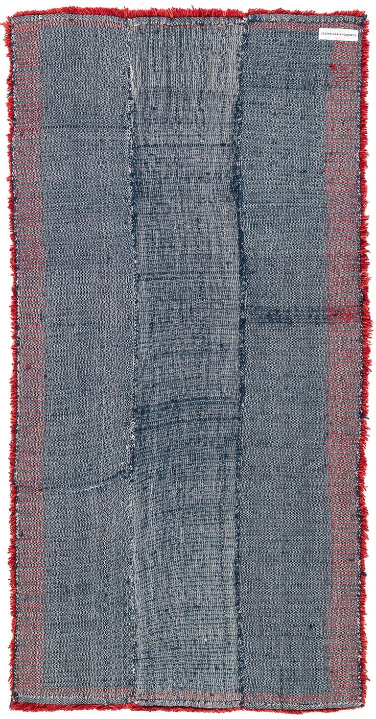 Handwoven Indigo Tibetan Rug For Sale at 1stDibs