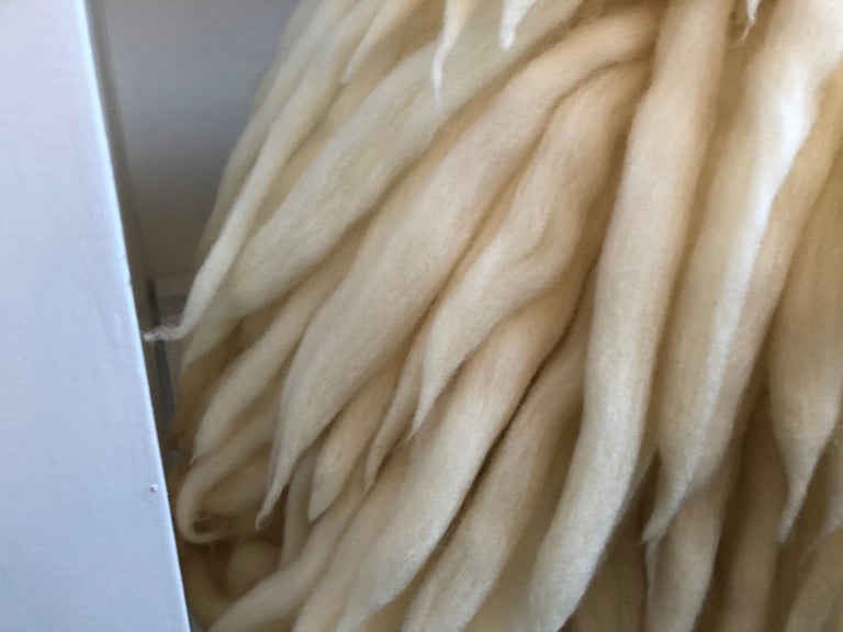 Handwoven Italian Merino Wool Pillow by Le Lampade For Sale at 1stDibs