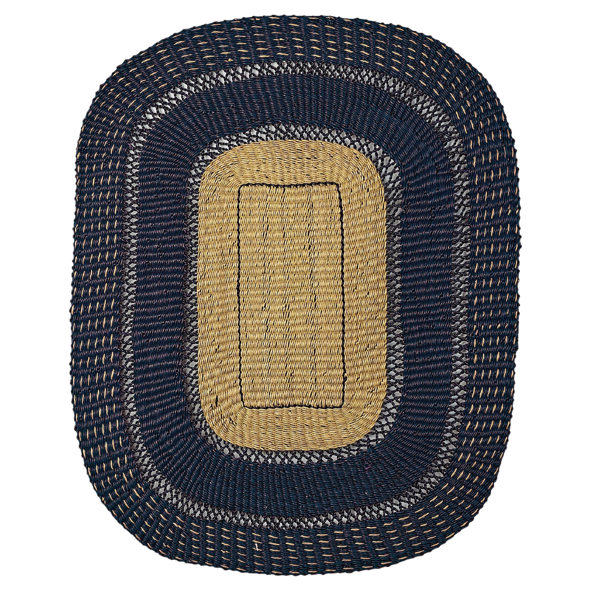 Handwoven Large Table Mat, Burgundy Red, Rich African Inspired Dining ...