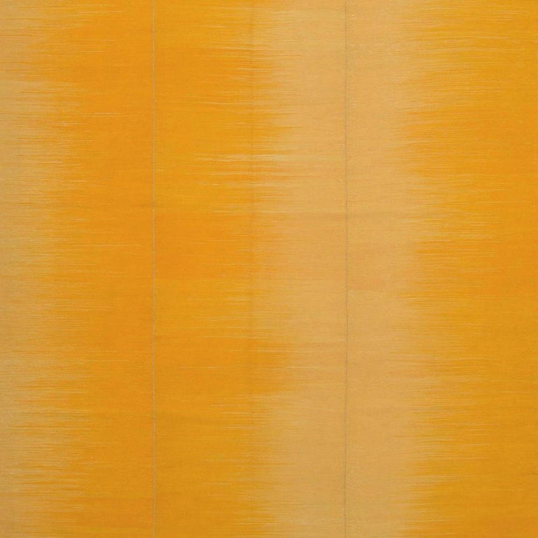 21st Century Handwoven Sunshine Yellow Mazandaran Kilim Carpet For Sale ...