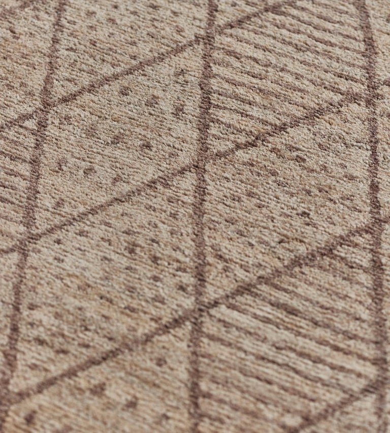 Handwoven Modern Diamond Patterned Rug For Sale at 1stDibs