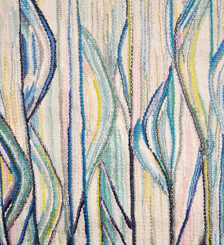 Handwoven Scandinavian Abstract Tapestry from the 1980s For Sale at 1stDibs