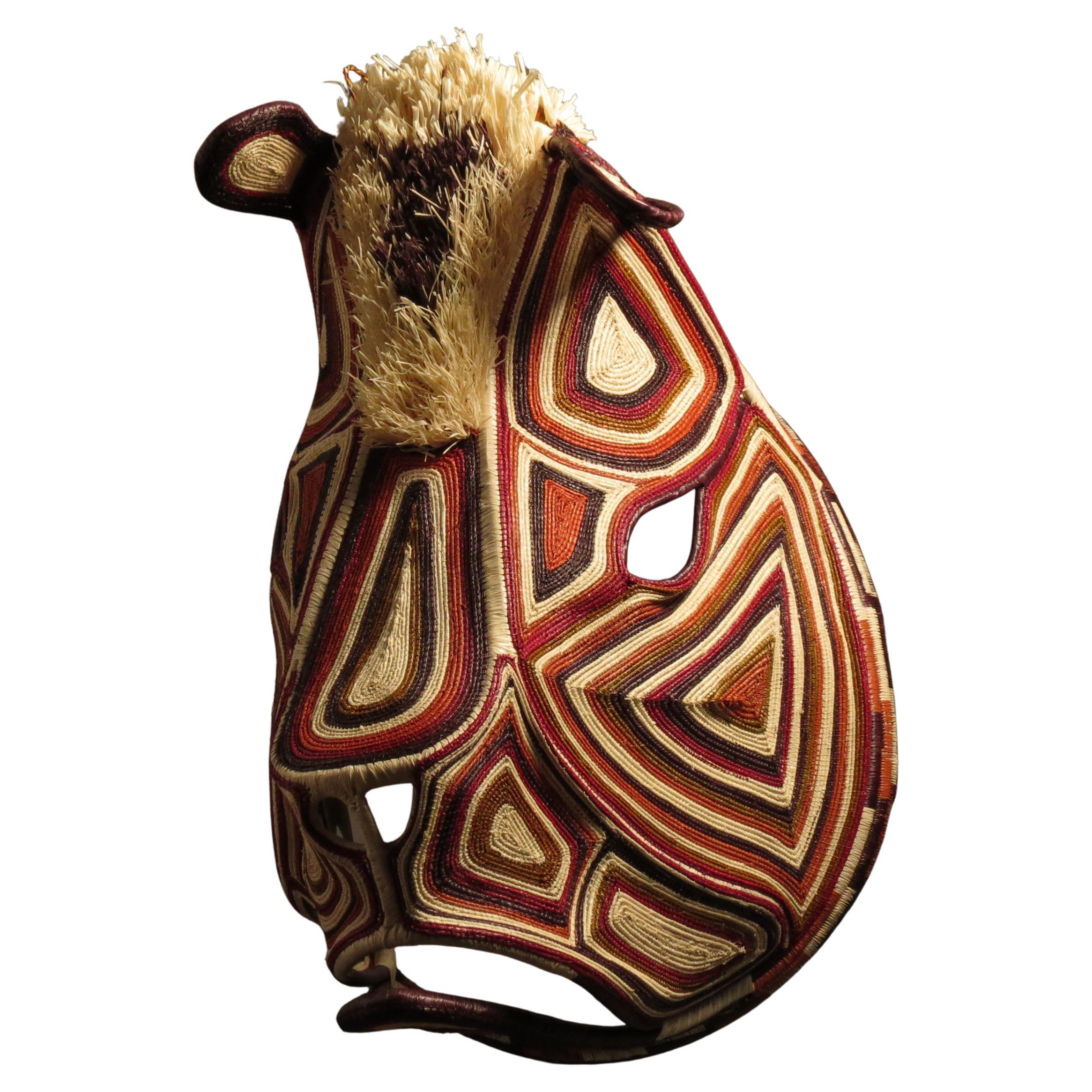 Handwoven shamanic mask Unique piece For Sale at 1stDibs