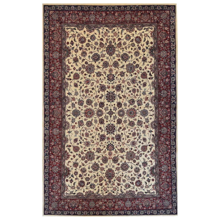 Handwoven Tabriz Style Rug For Sale at 1stDibs