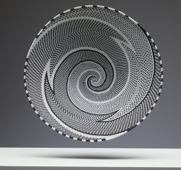 Handwoven Telephone Wire Accent, Black For Sale at 1stDibs