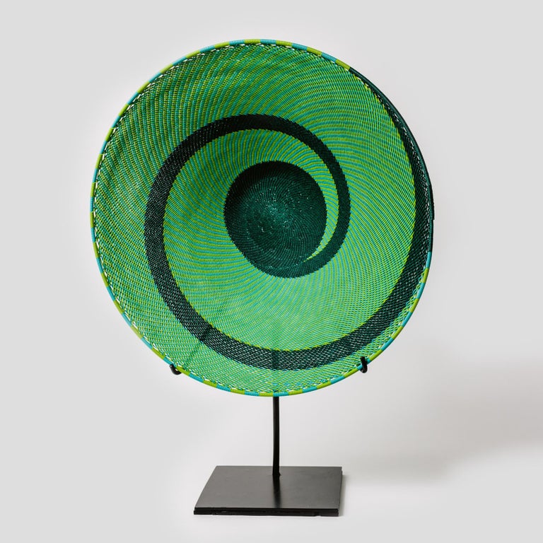 Handwoven Telephone Wire Accent, Emerald For Sale at 1stDibs