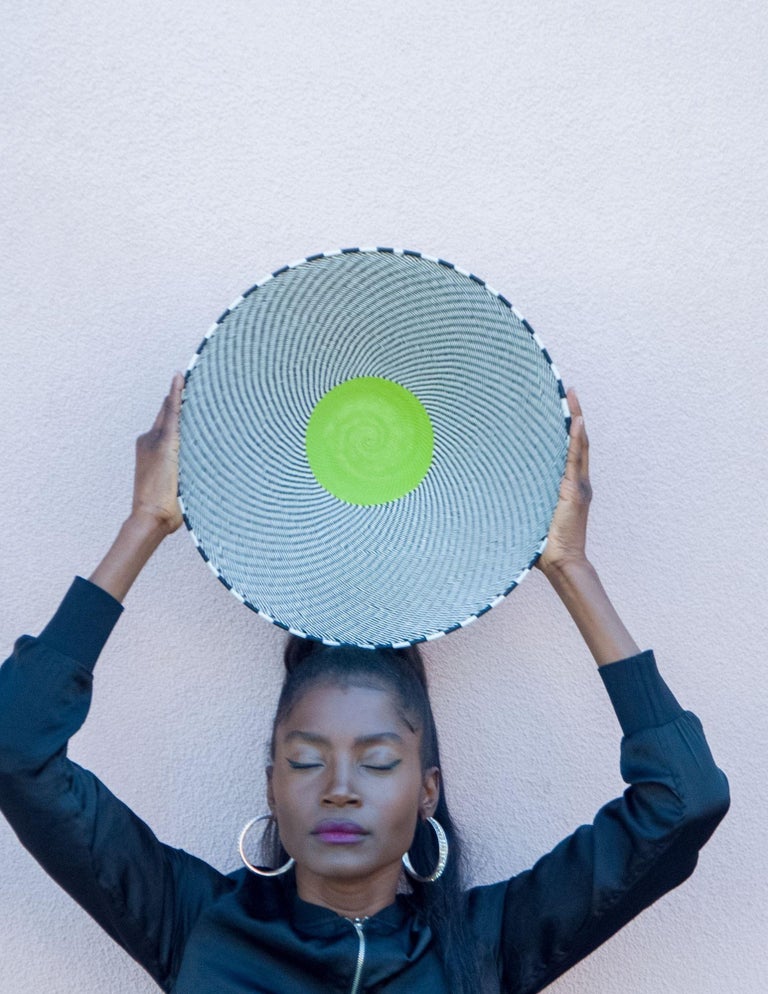 Handwoven Telephone Wire Accent, Harlequin Green For Sale at 1stDibs