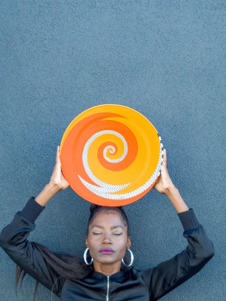 Handwoven Telephone Wire Accent, Sinopia For Sale at 1stDibs