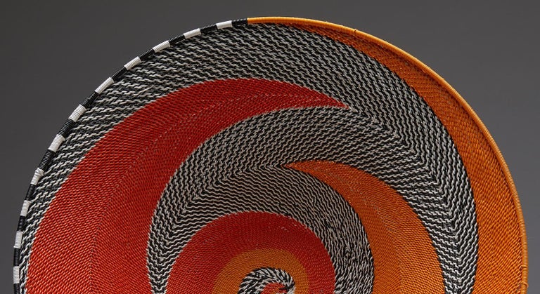 Handwoven Telephone Wire Accent, Sinopia For Sale at 1stDibs