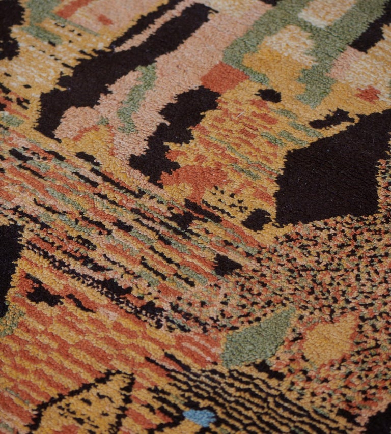 Handwoven Wool Vintage Moroccan Rug For Sale at 1stDibs