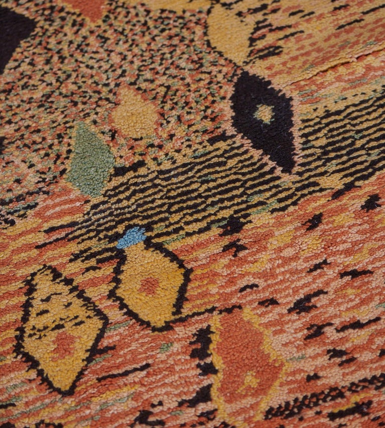 Handwoven Wool Vintage Moroccan Rug For Sale at 1stDibs