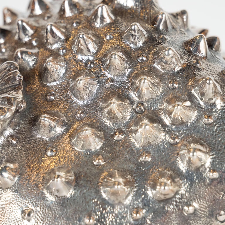 Handwrought Sterling Silver Puffer Fish Salt Shaker and Pepper Mill ...