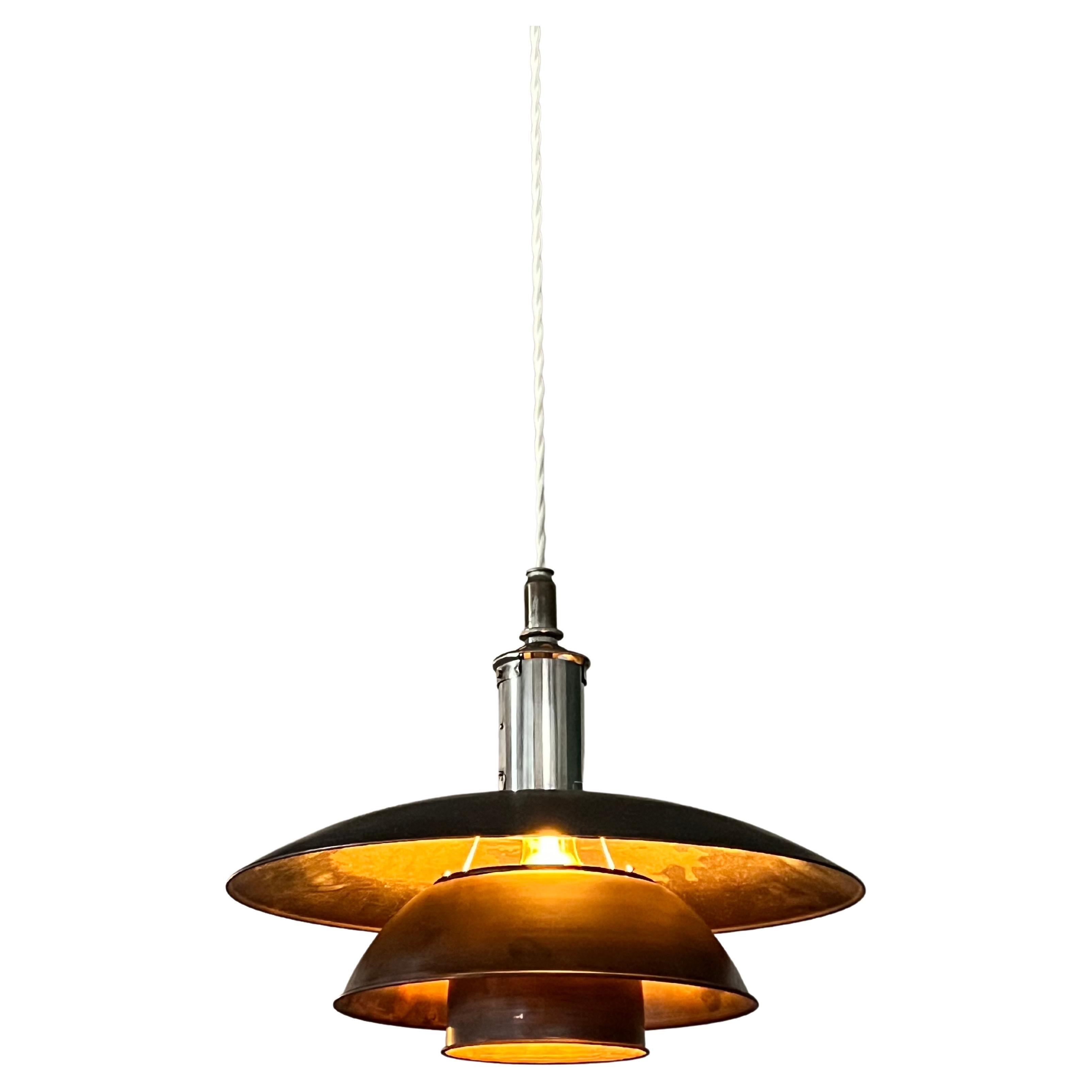 Hanging copper Poul Henningsen PH4/4 1930's original Louis Poulsen ...