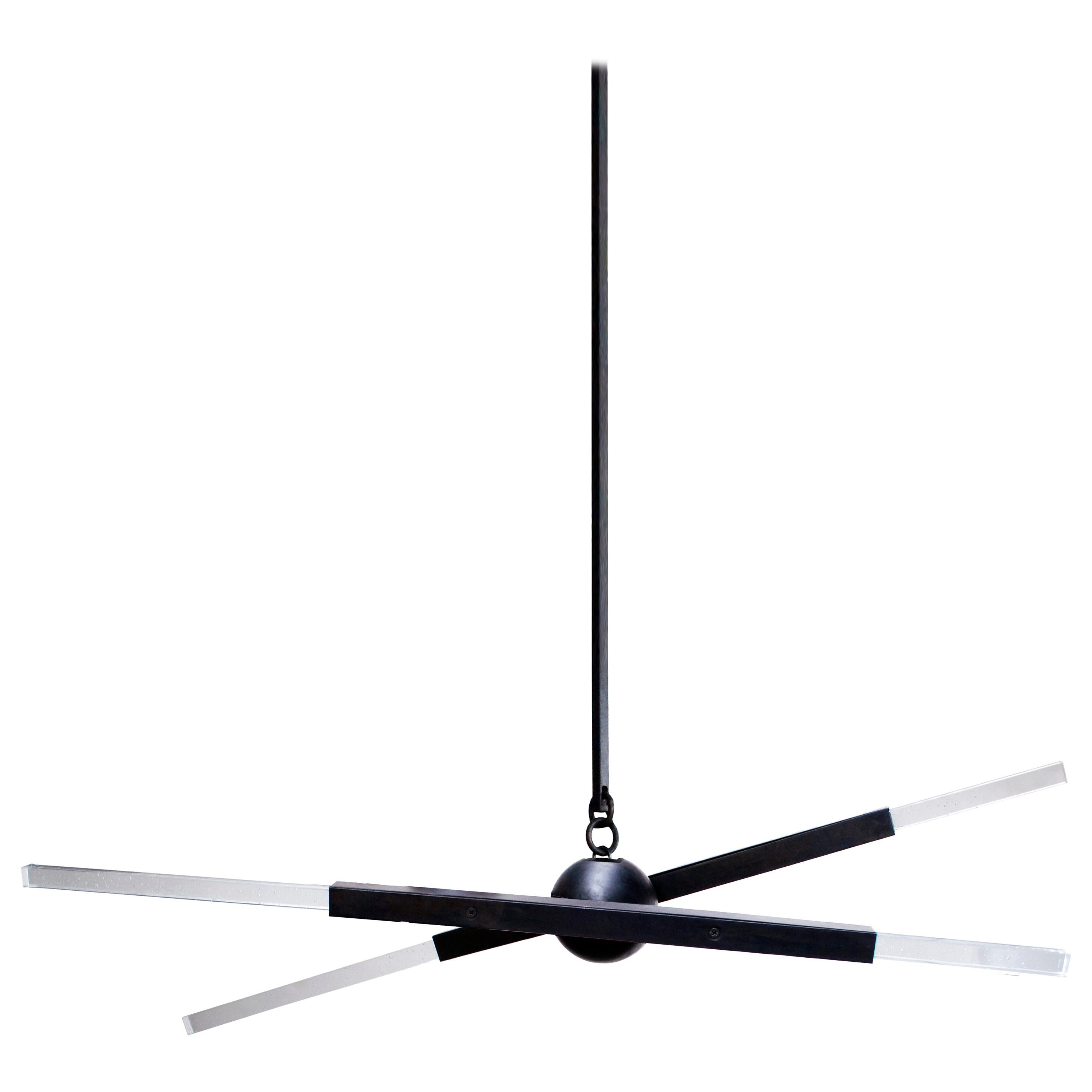 ‘Ghost’ Hanging Neon Pendant Abstract Light Sculpture, Neon Embedded in ...