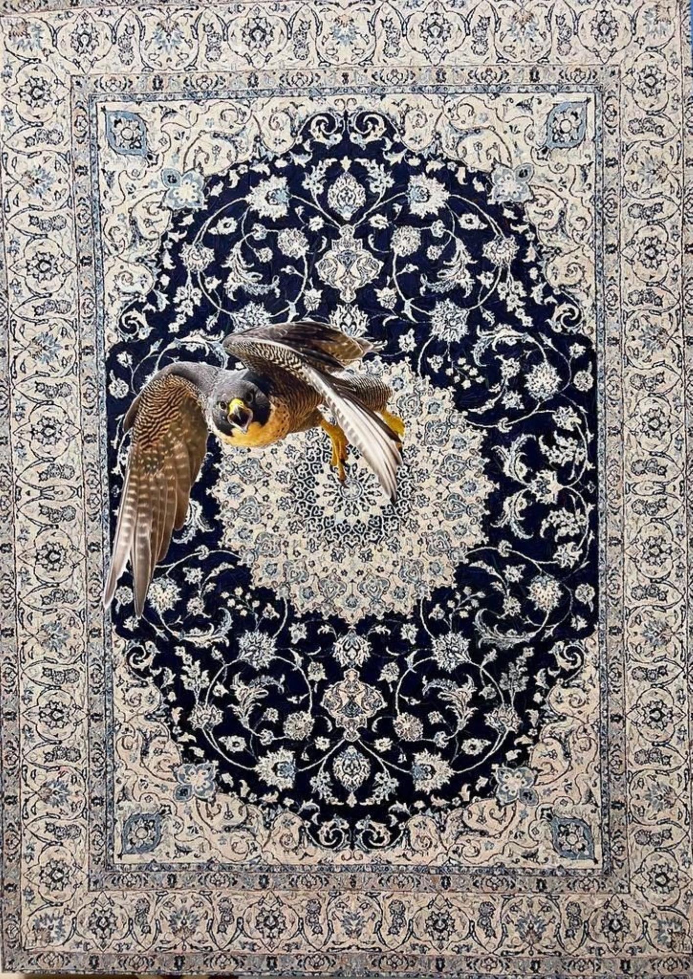 HANI NAJI - Falcon Morphing from Tapestry oil on canvas original ...