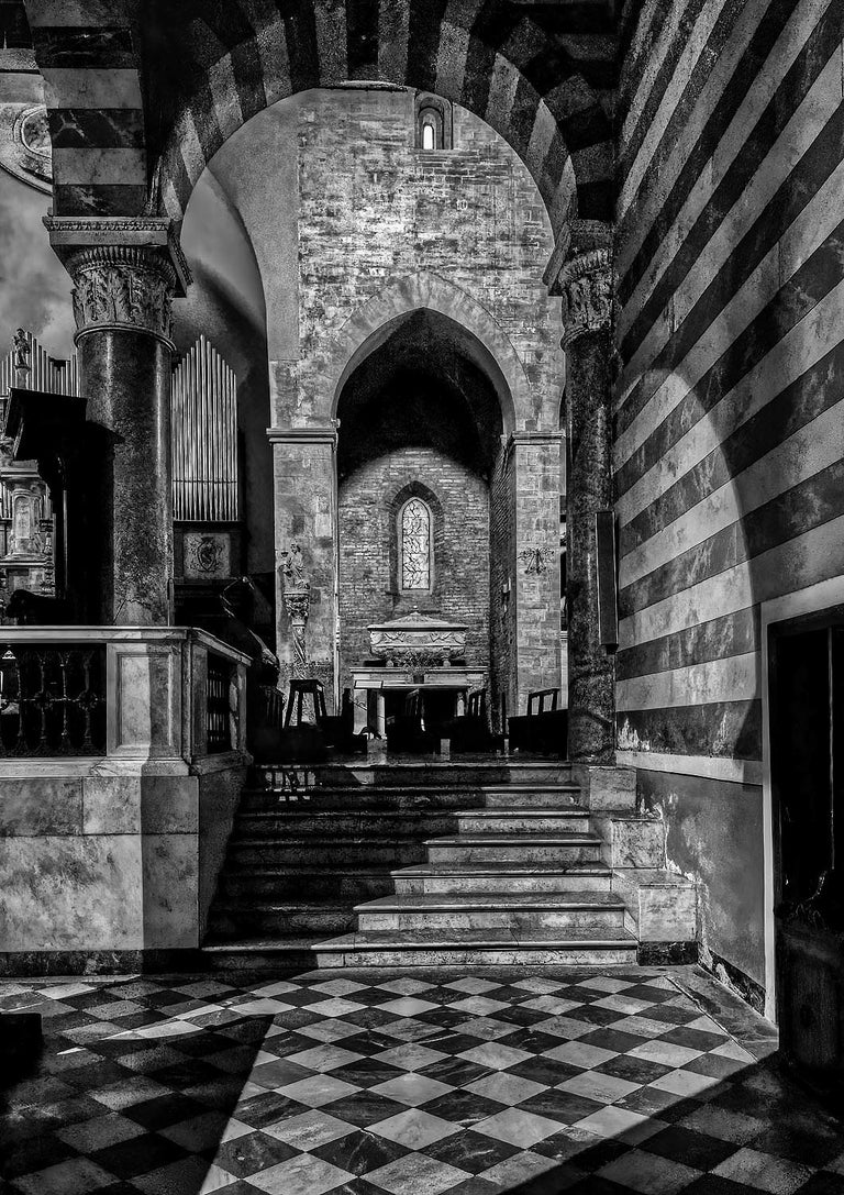 Hank Gans - Cathedral, Volterra, Italy, Black-and-White Landscape ...