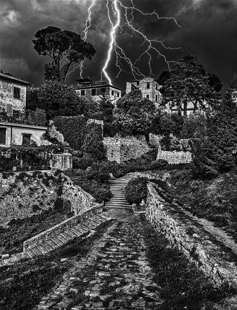 Hank Gans – Storm, Volterra, Italy, Black-and-White Landscape ...