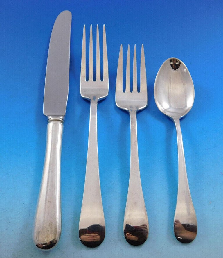 Hannah Hull by Tuttle Sterling Silver Flatware Set for 12 Service 115 ...
