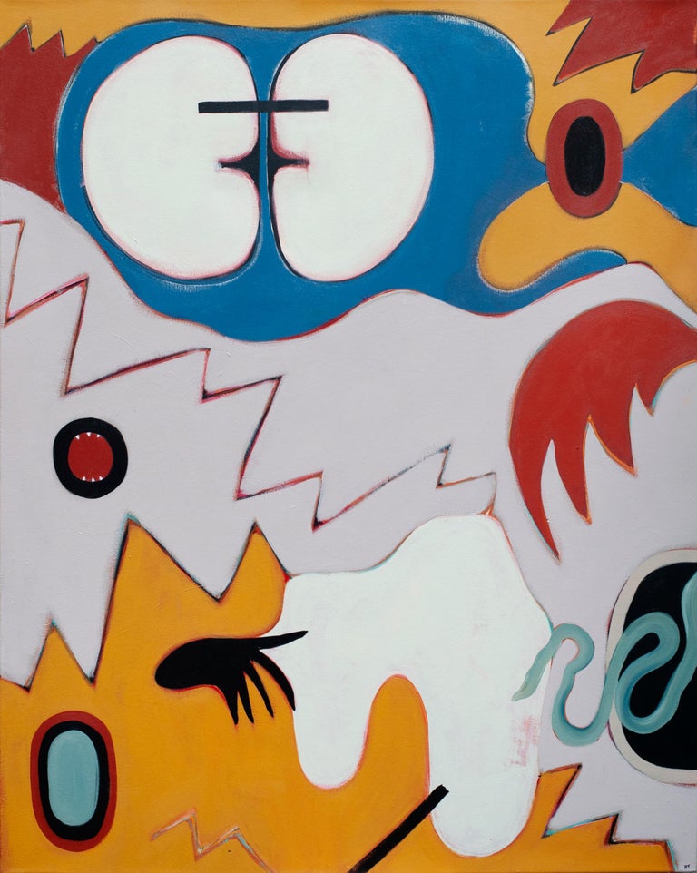 Hannah Thomas - MALCONTENT #7 - Abstract Bold Acrylic Painting Red ...