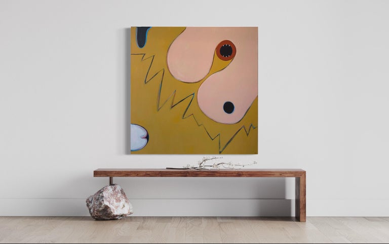 Hannah Thomas - MALCONTENT #8 - Abstract Bold Acrylic Painting Yellow ...