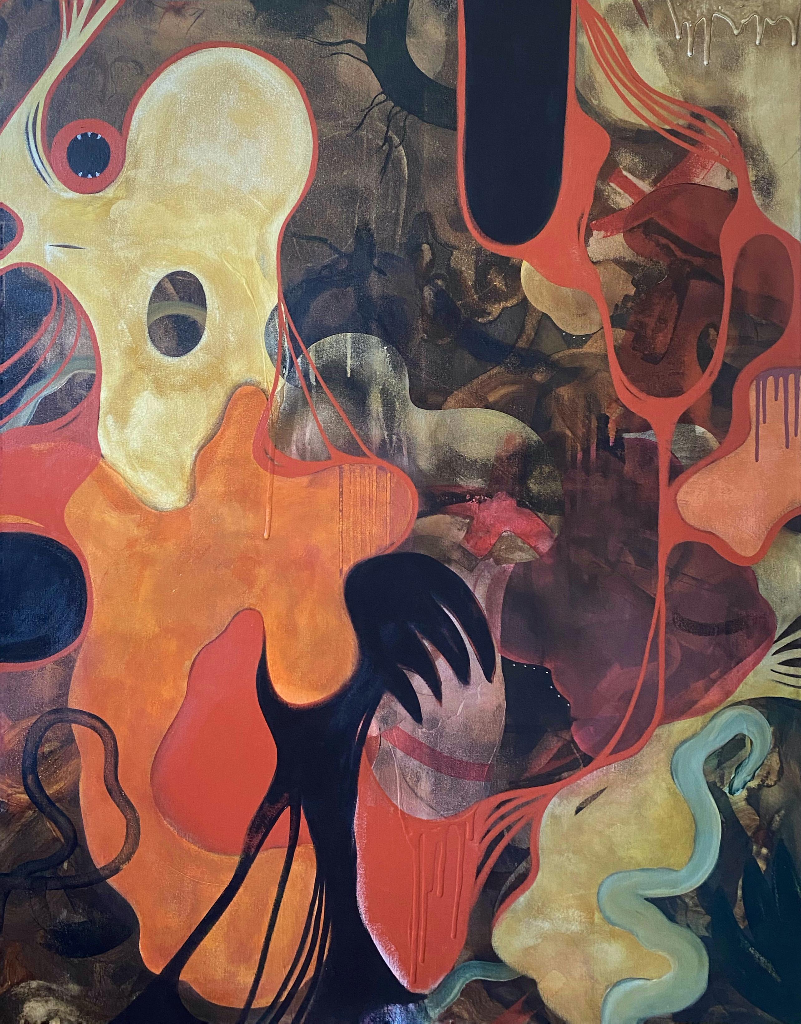 Hannah Thomas - SEASON OF THE WITCH #6 Abstract Bold Acrylic Painting ...
