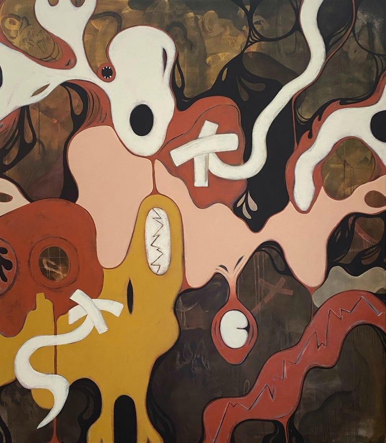 Hannah Thomas - SEASON OF THE WITCH #17 Red, Abstract, Acrylic ...