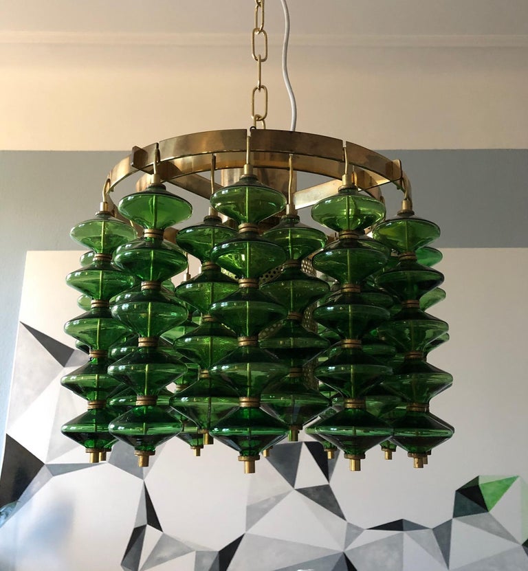 Hans-Agne Jakobsson Chandelier Estrella, T-581 with Rare Color at 1stDibs
