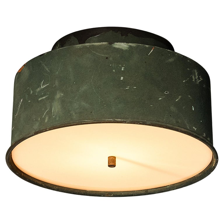 Hans-Agne Jakobsson Green Patinated Copper Ceiling Lamp at 1stDibs