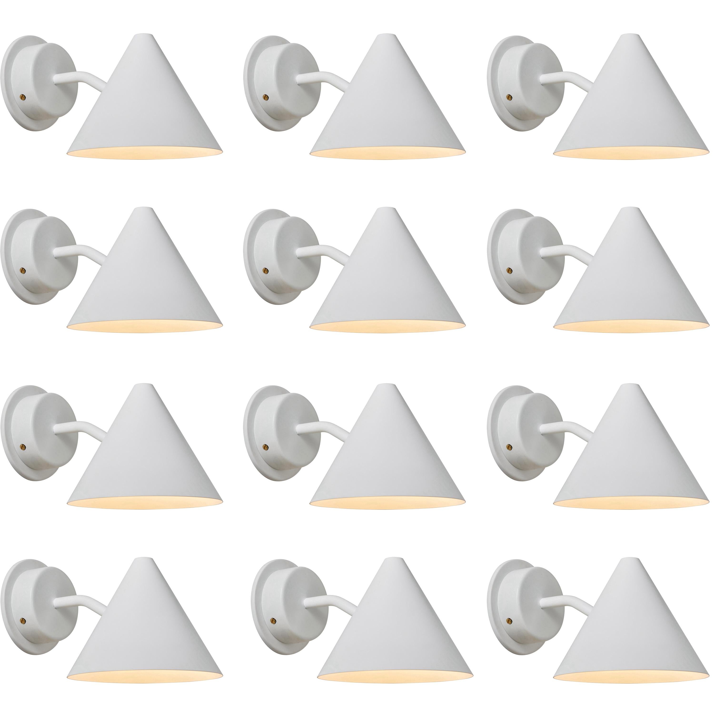 Hans-Agne Jakobsson 'Tratten' Outdoor Sconce in White For Sale at 1stDibs