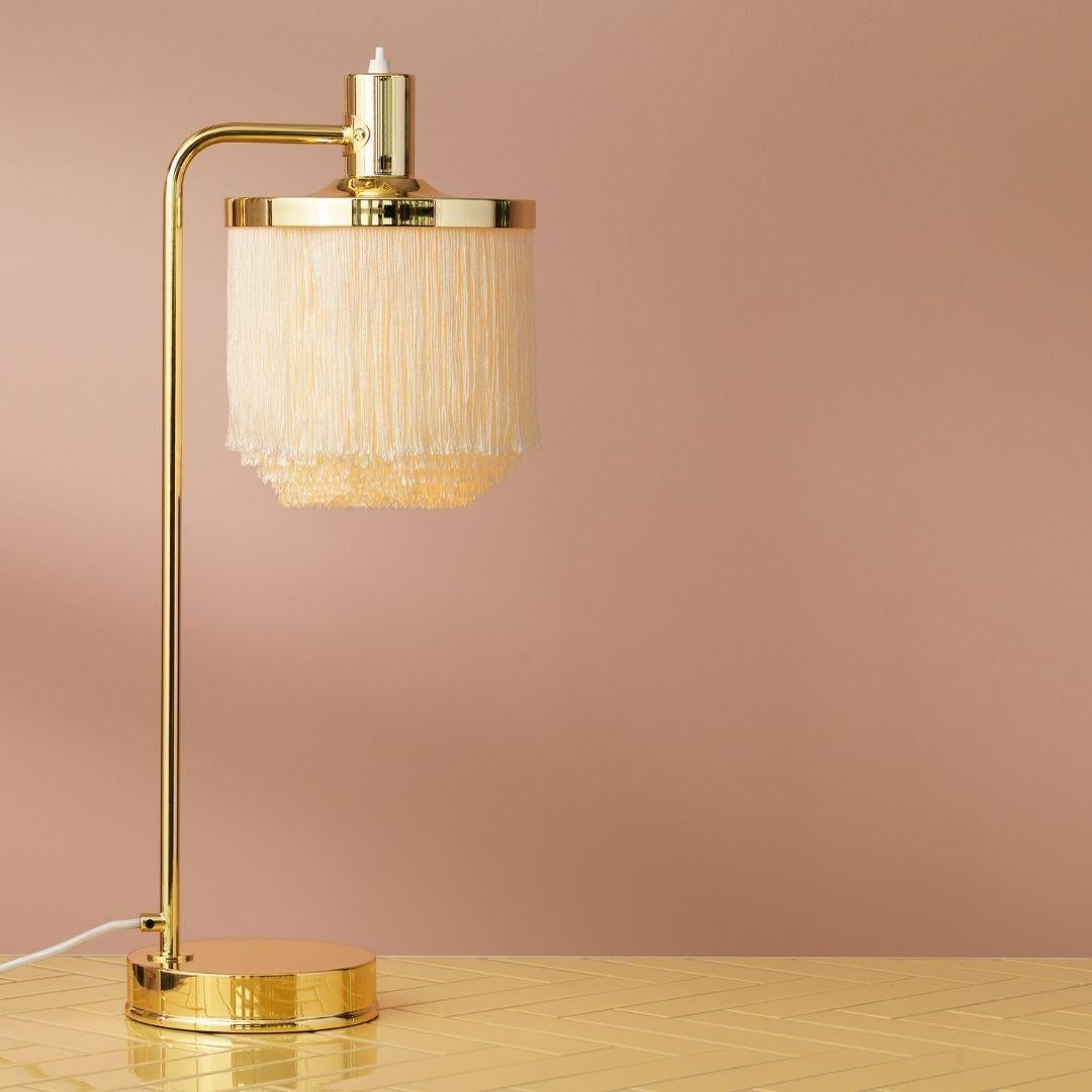 Hans-Agne Jakobsson Pink 'Fringe' Table Lamp in Brass and Steel for ...