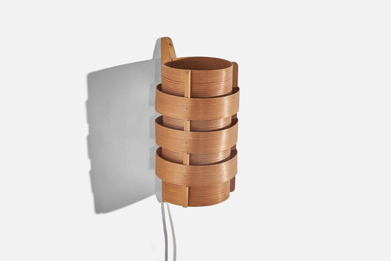 Hans-Agne Jakobsson, Sconce, Pine, Moulded Pine Veneer, Sweden, C ...