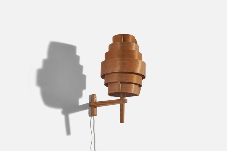 Hans-Agne Jakobsson, Sconces, Pine, Moulded Pine Veneer, Sweden, C. 1970s For Sale at 1stDibs