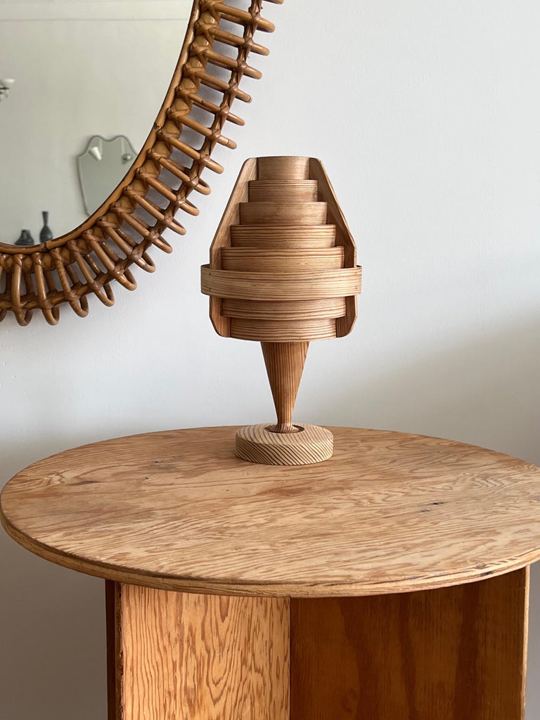 Hans-Agne Jakobsson, Table Lamp, Pine, Moulded Pine Veneer, Sweden ...