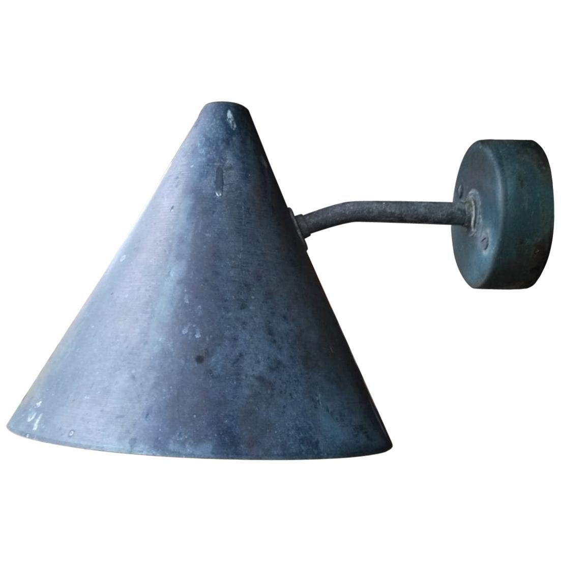 Hans-Agne Jakobsson "Tratten" Outdoor Wall Light Copper 1960s Markaryd ...
