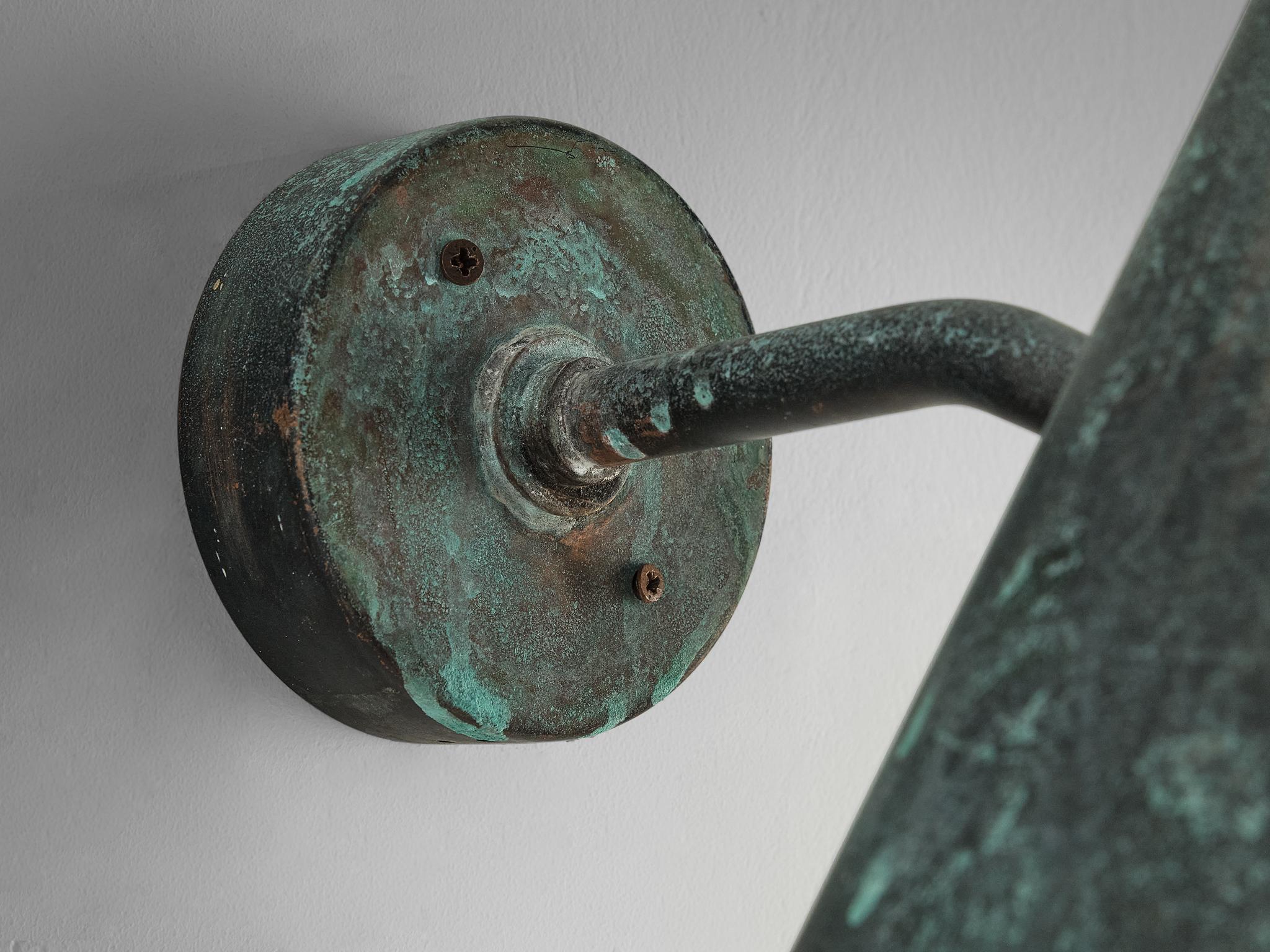 Hans-Agne Jakobsson 'Tratten' Wall Light in Patinated Copper For Sale ...