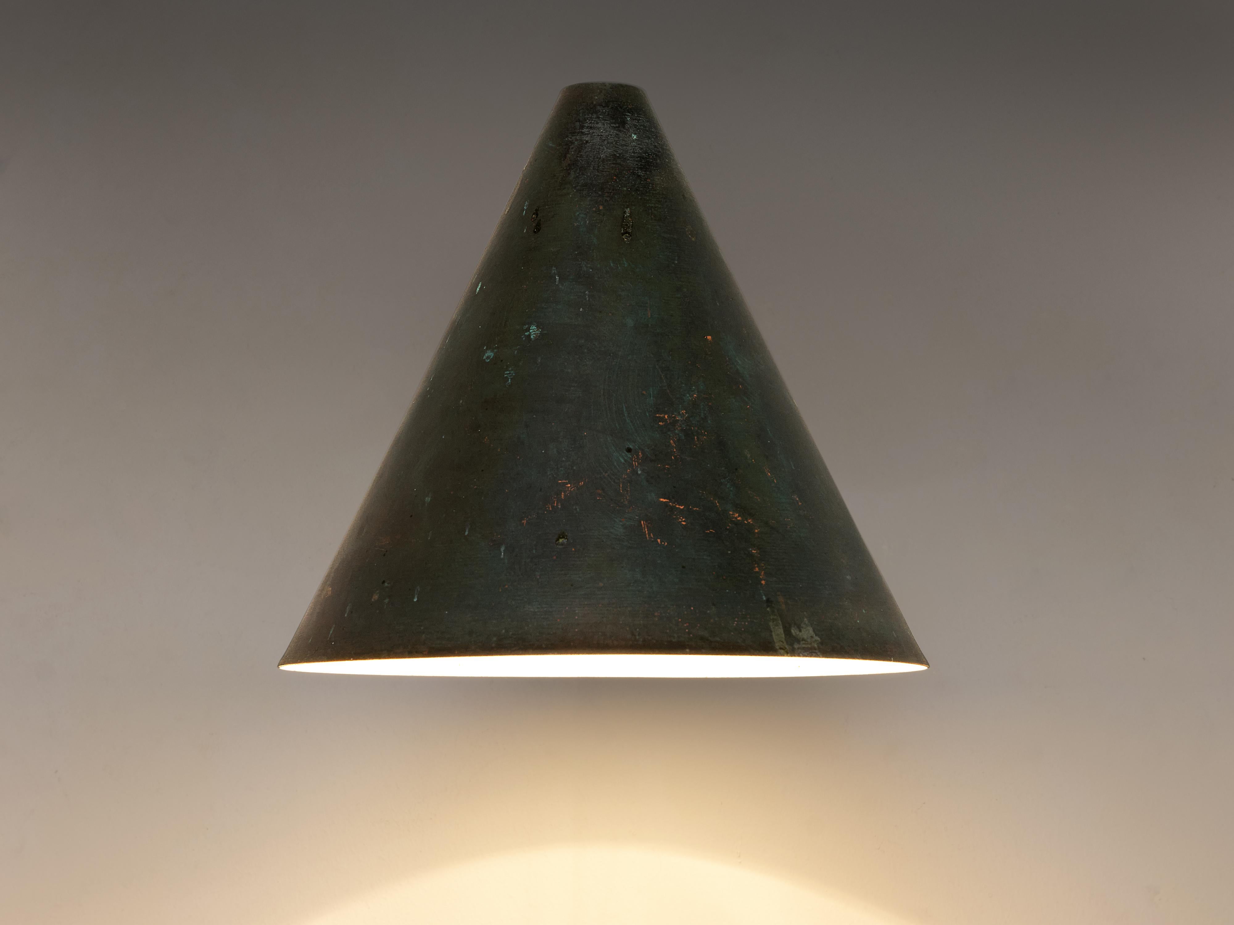 Hans-Agne Jakobsson 'Tratten' Wall Lights in Patinated Copper For Sale ...