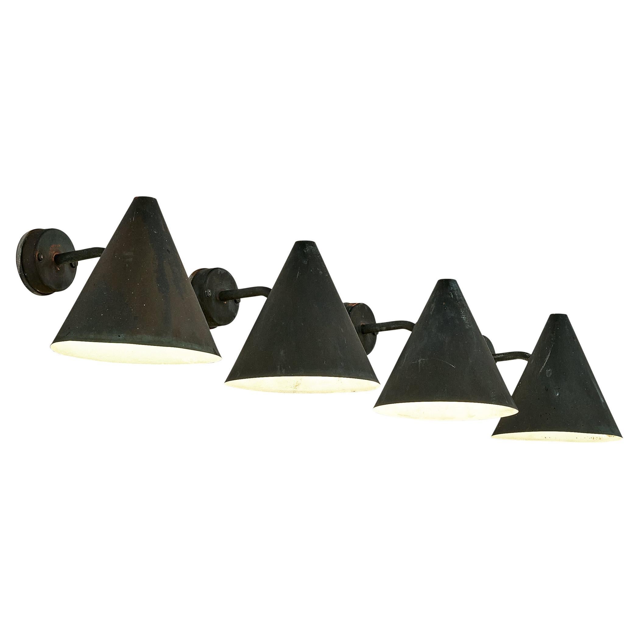 Hans-Agne Jakobsson 'Tratten' Wall Lights in Patinated Copper For Sale ...