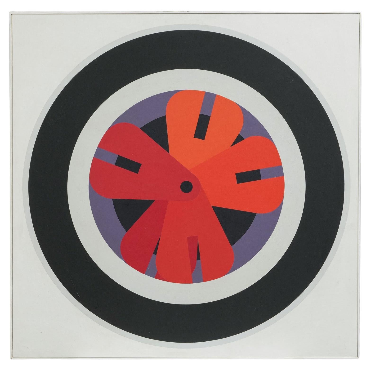 Gerhard Uhlig 1960s op-art screen print "untitled" 1966 For Sale at 1stDibs