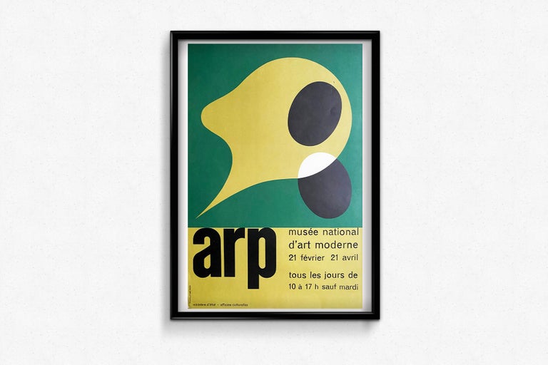Hans Arp - 1983 Original exhibition poster by Hans Peter Wilhelm Arp For Sale at 1stDibs